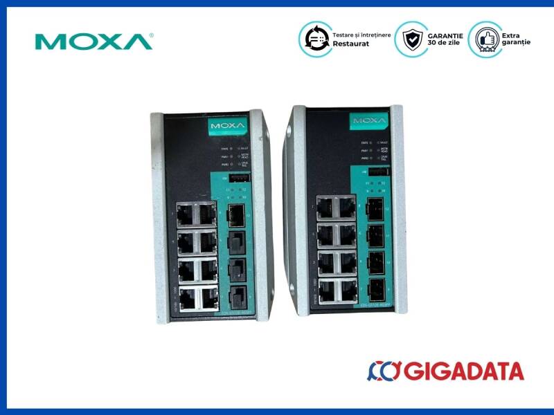 MOXA EDS-G512E-4GSFP-T 12-port Gigabit Ethernet switch MOXA EDS-G512E-4GSFP-T
